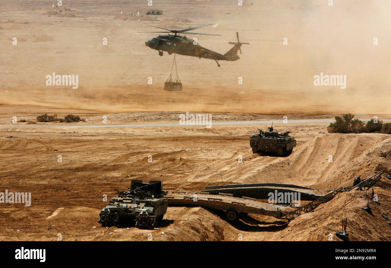 FILE - In this Sept. 16, 2008 file photo, an Israeli helicopter is seen ...