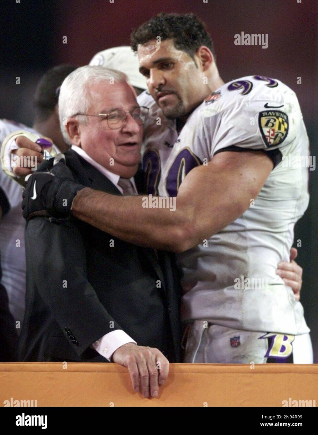 FILE - In a Jan. 29, 2001 file photo Baltimore Ravens Michael McCrary ...