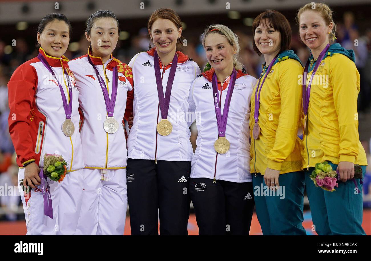 Germany's Kristina Vogel, third from left, and her teammate Miriam ...