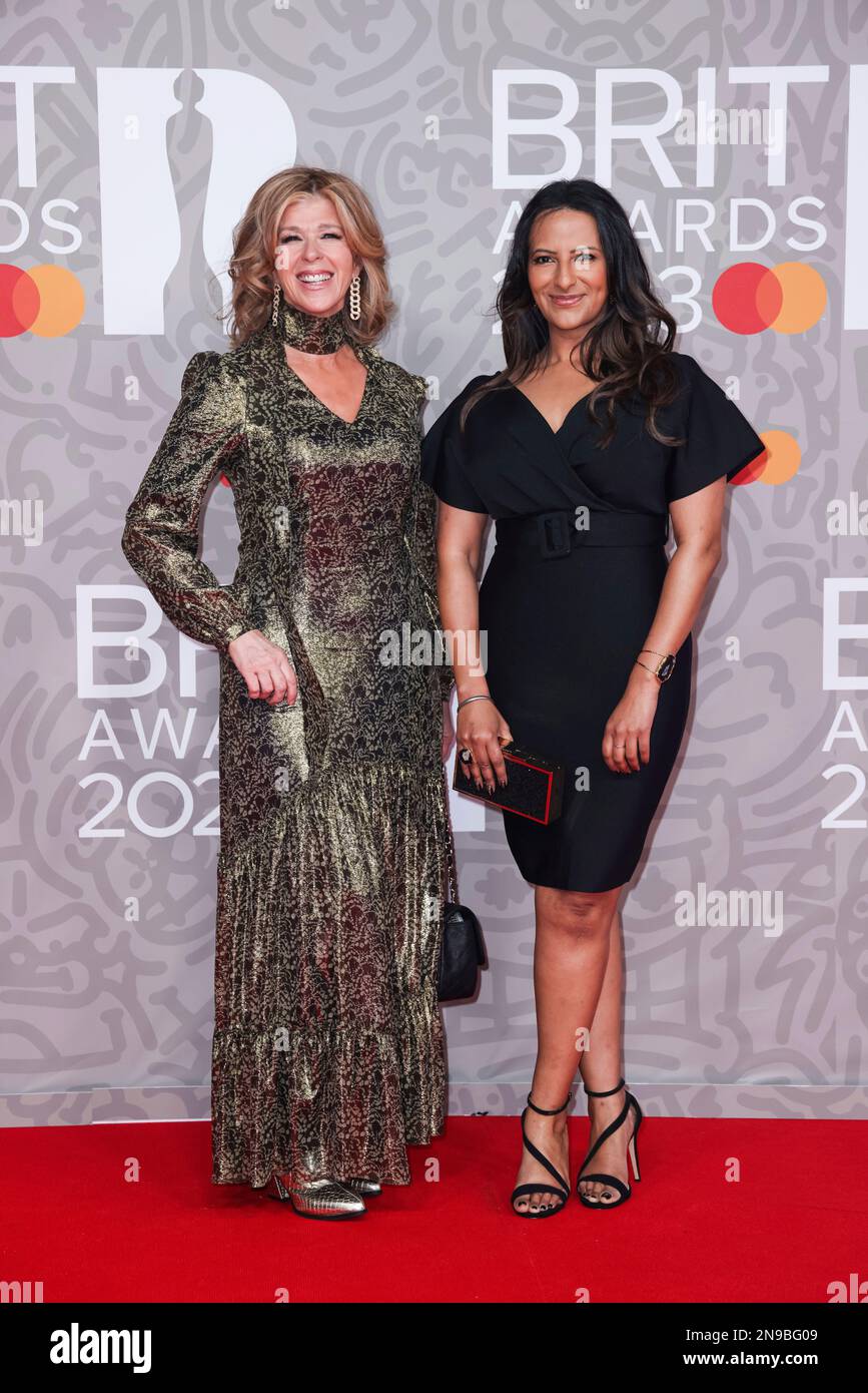 Kate Garraway poses for photographers upon arrival at the Brit Awards ...