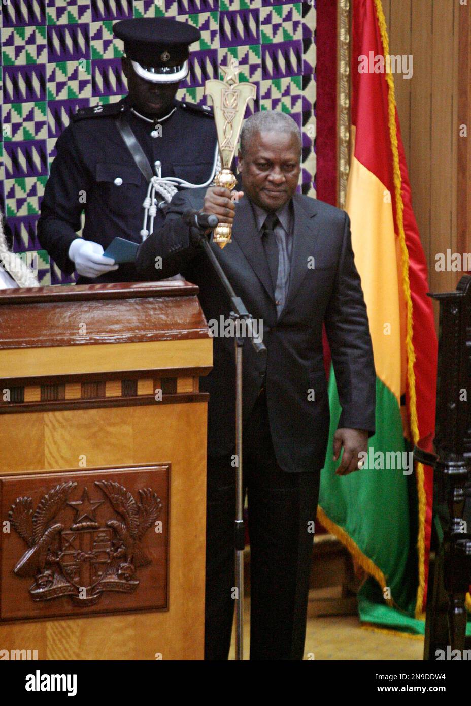 Ghana Vice President John Mahama is sworn in as new President of Ghana ...