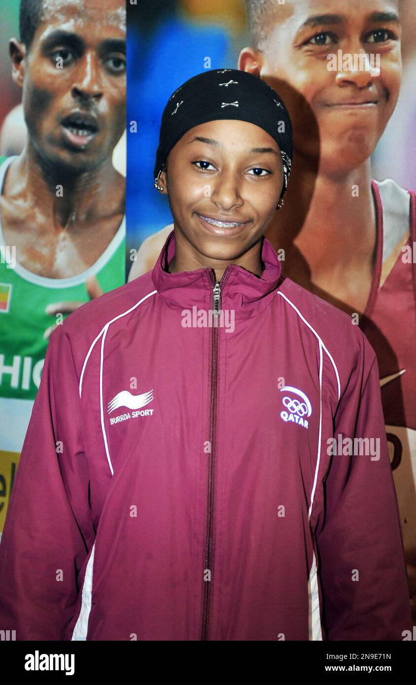 FILE - In this Thursday, May 10, 2012 file photo, Qatari athlete Noor ...