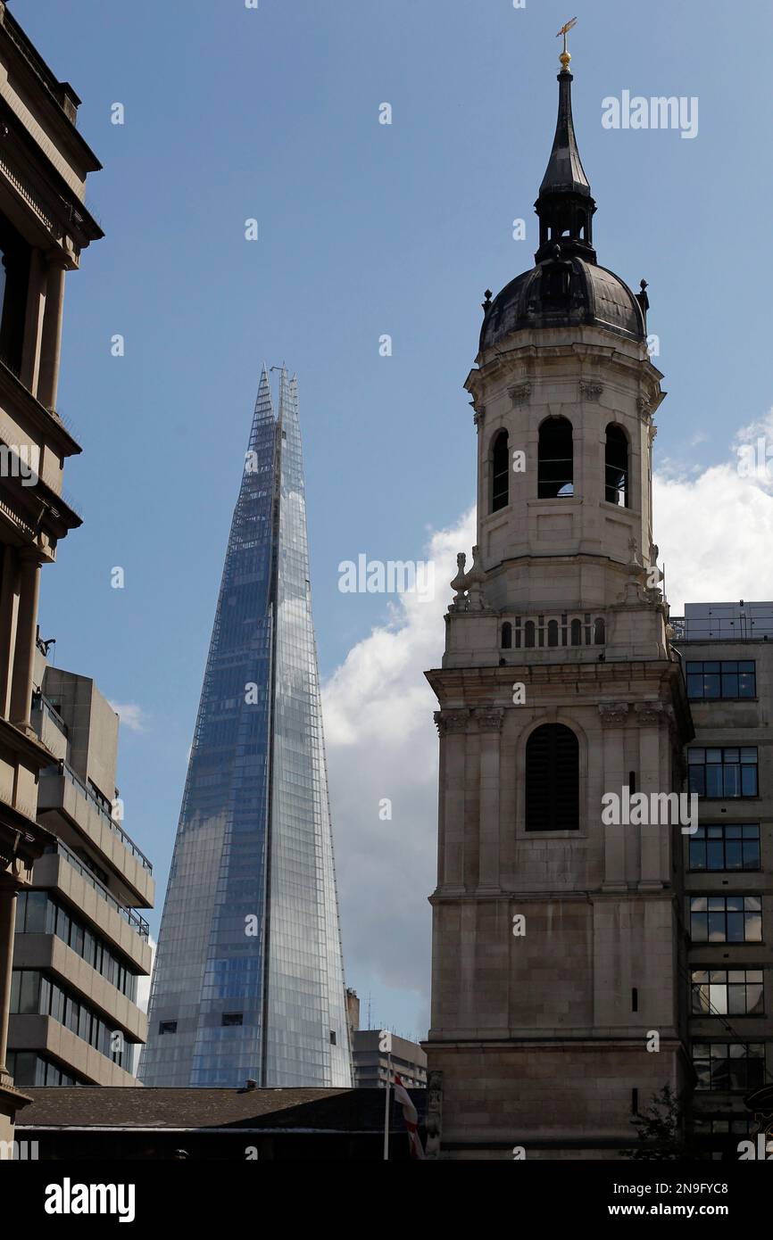 The Shard, Western Europe's tallest building, is seen, in London ...