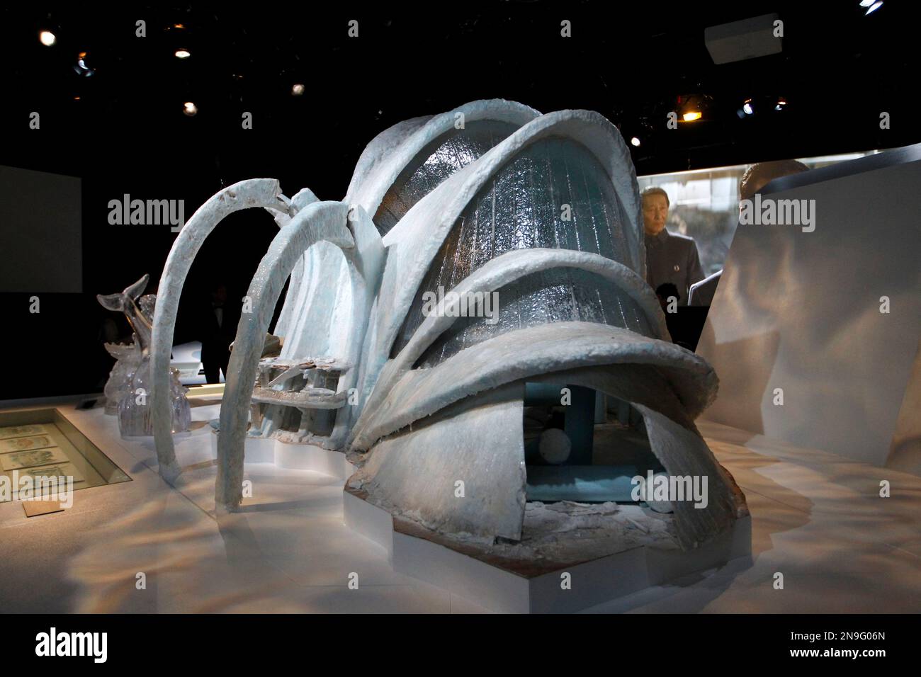 A melting model of Ice Palace in the film 'Die Another Day' is seen on ...