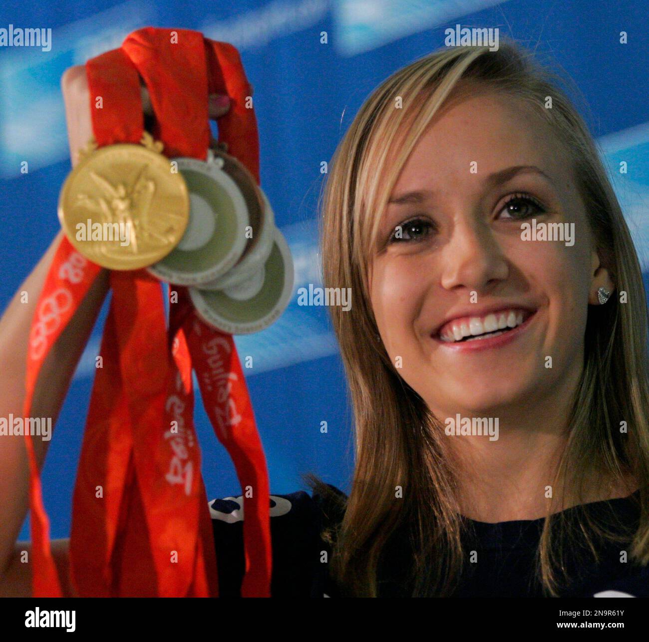 FILE - This Aug. 21, 2008 file photo shows gymnast Nastia Liukin ...