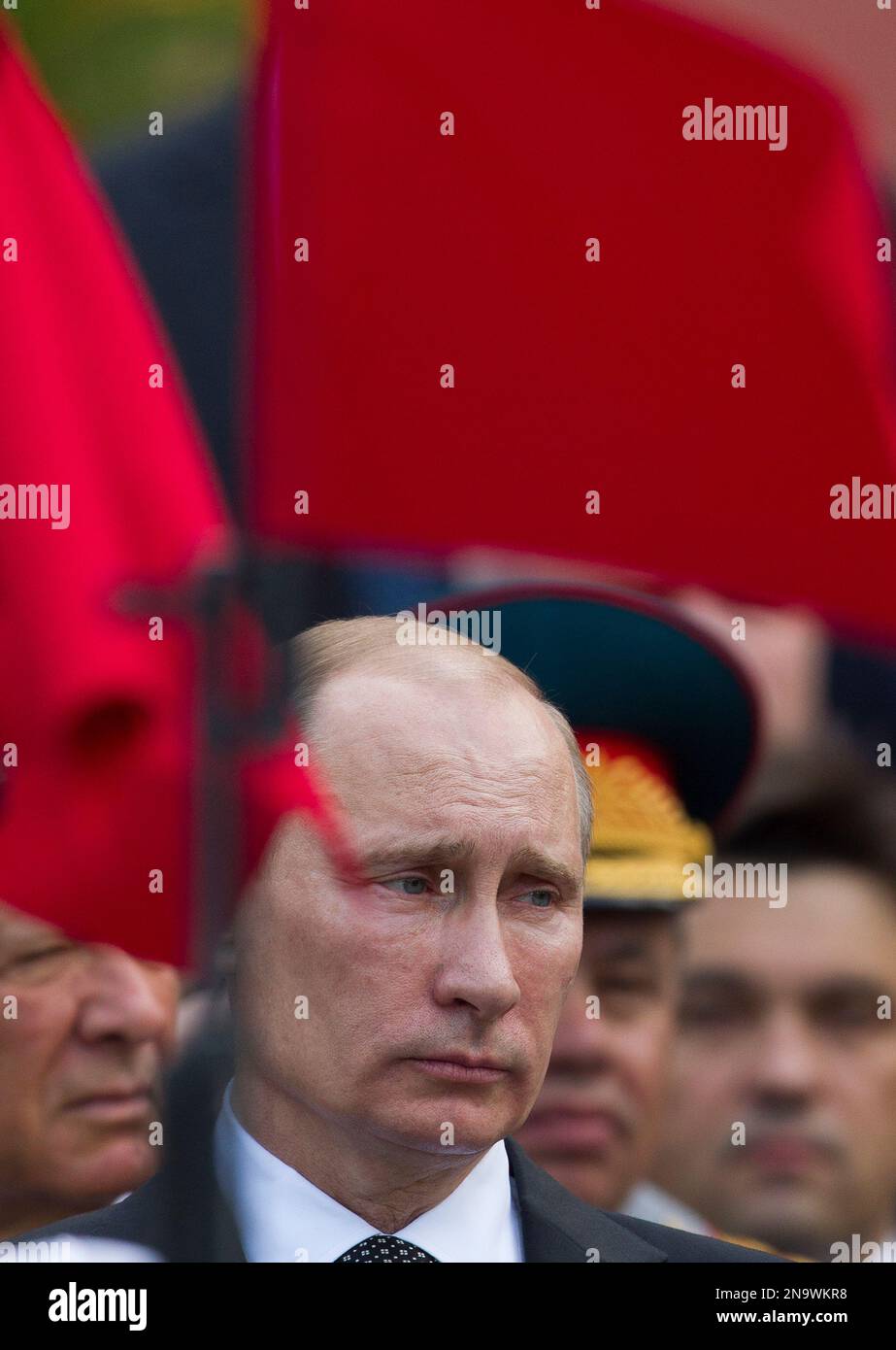 Russian President Vladimir Putin attends a wreath laying ceremony at ...