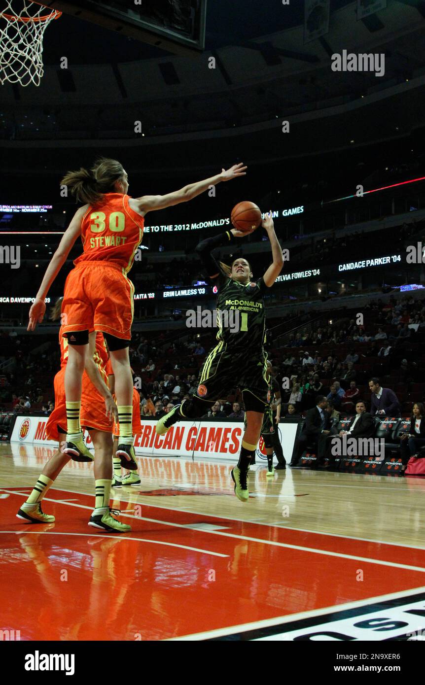 McDonald's West All-American Jordan Adams (1) jumps for the basket as ...