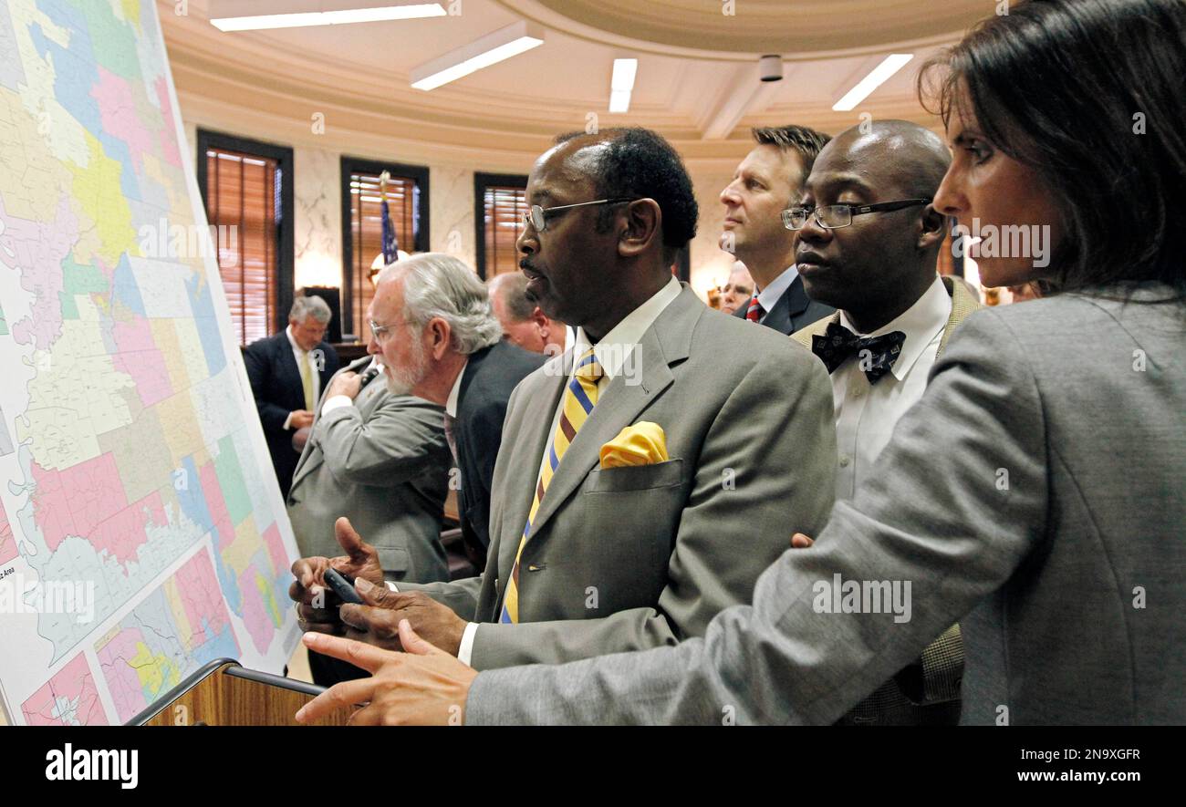 Sens. Melanie Sojourner, R-Natchez, right, Albert Butler, D-Port Gibson ...