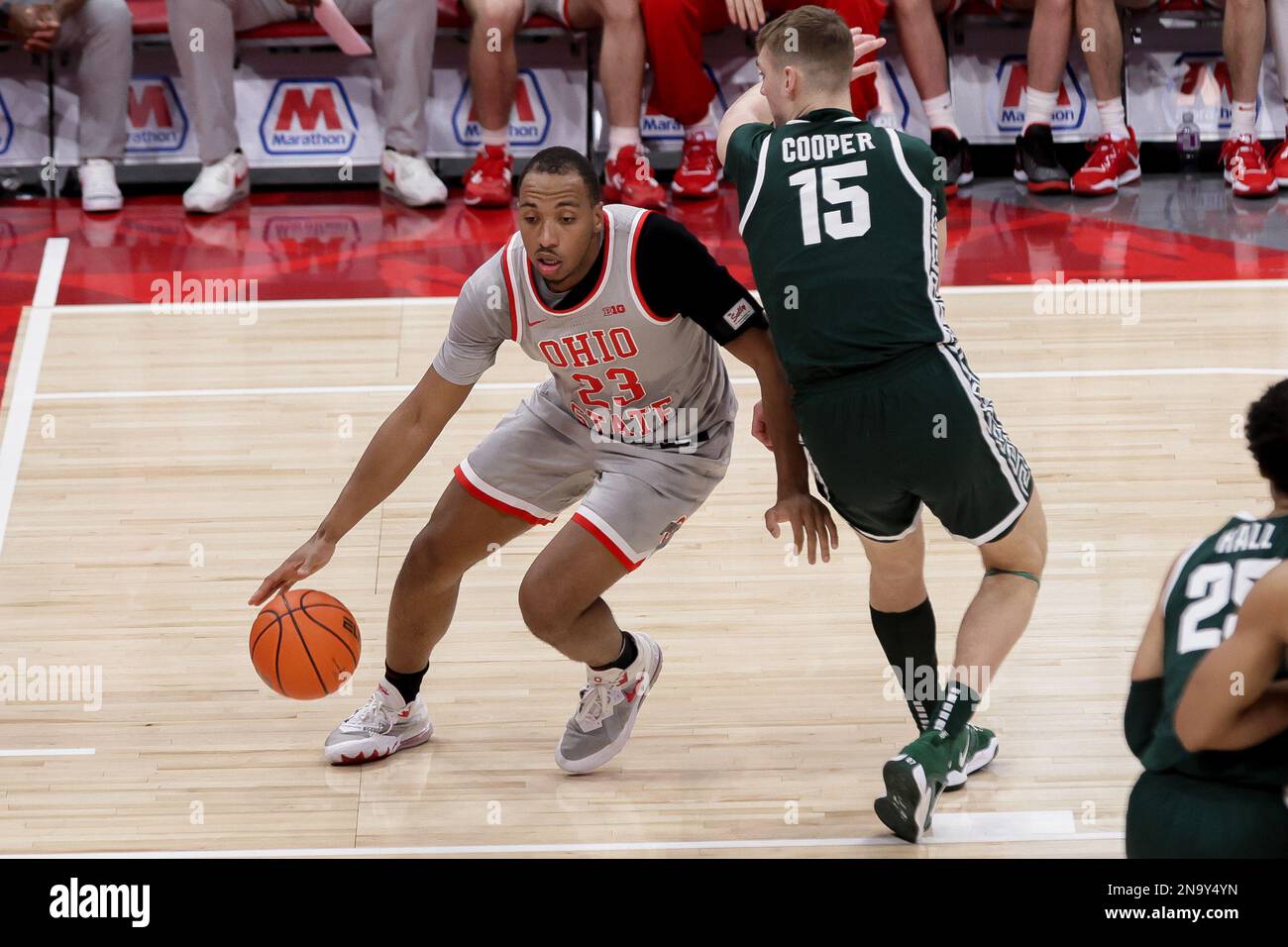 Columbus, Ohio, USA. 12. Februar 2023. Ohio State Buckeyes Guard Zed ...