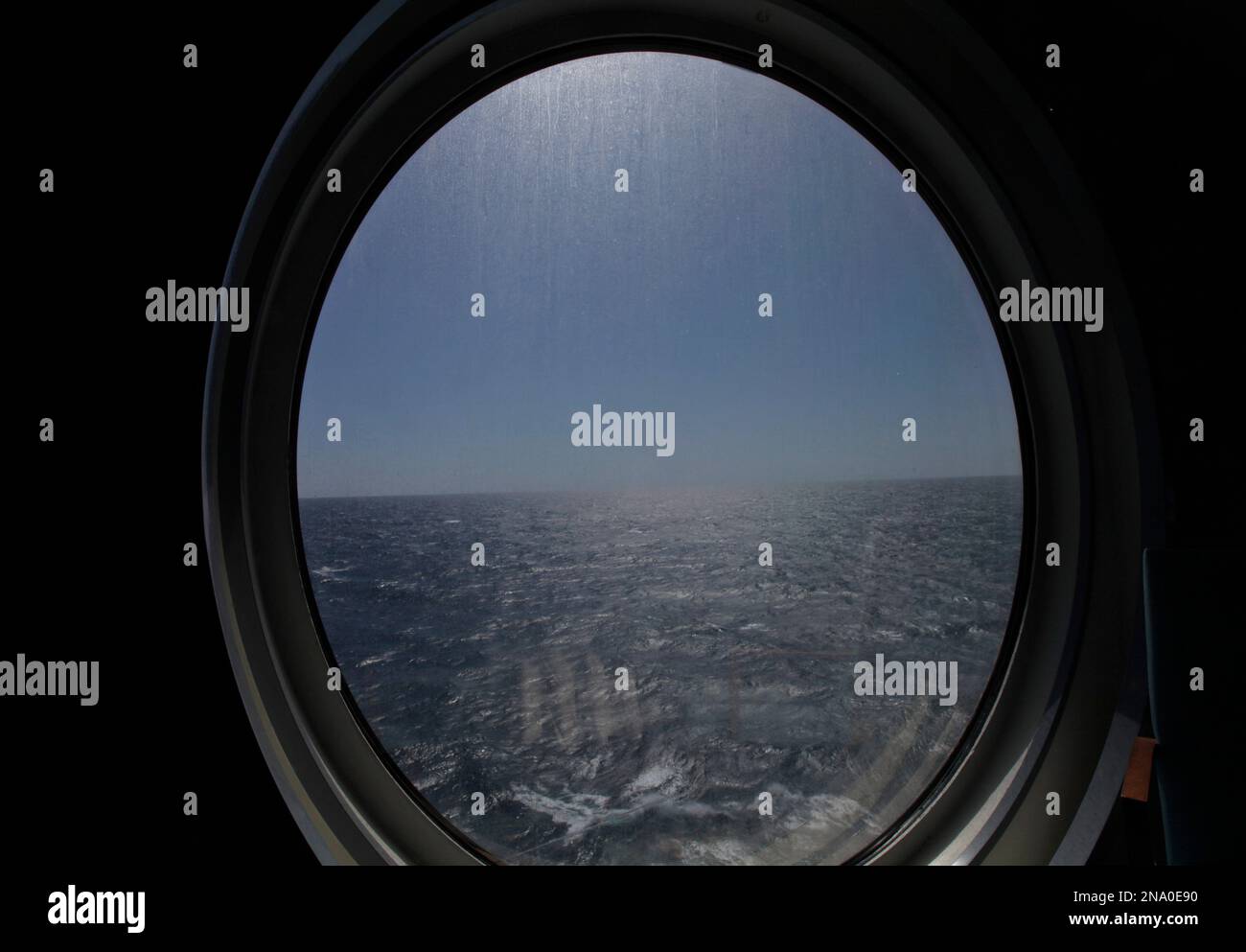 The North Atlantic Ocean is seen from a restaurant window of the MS ...