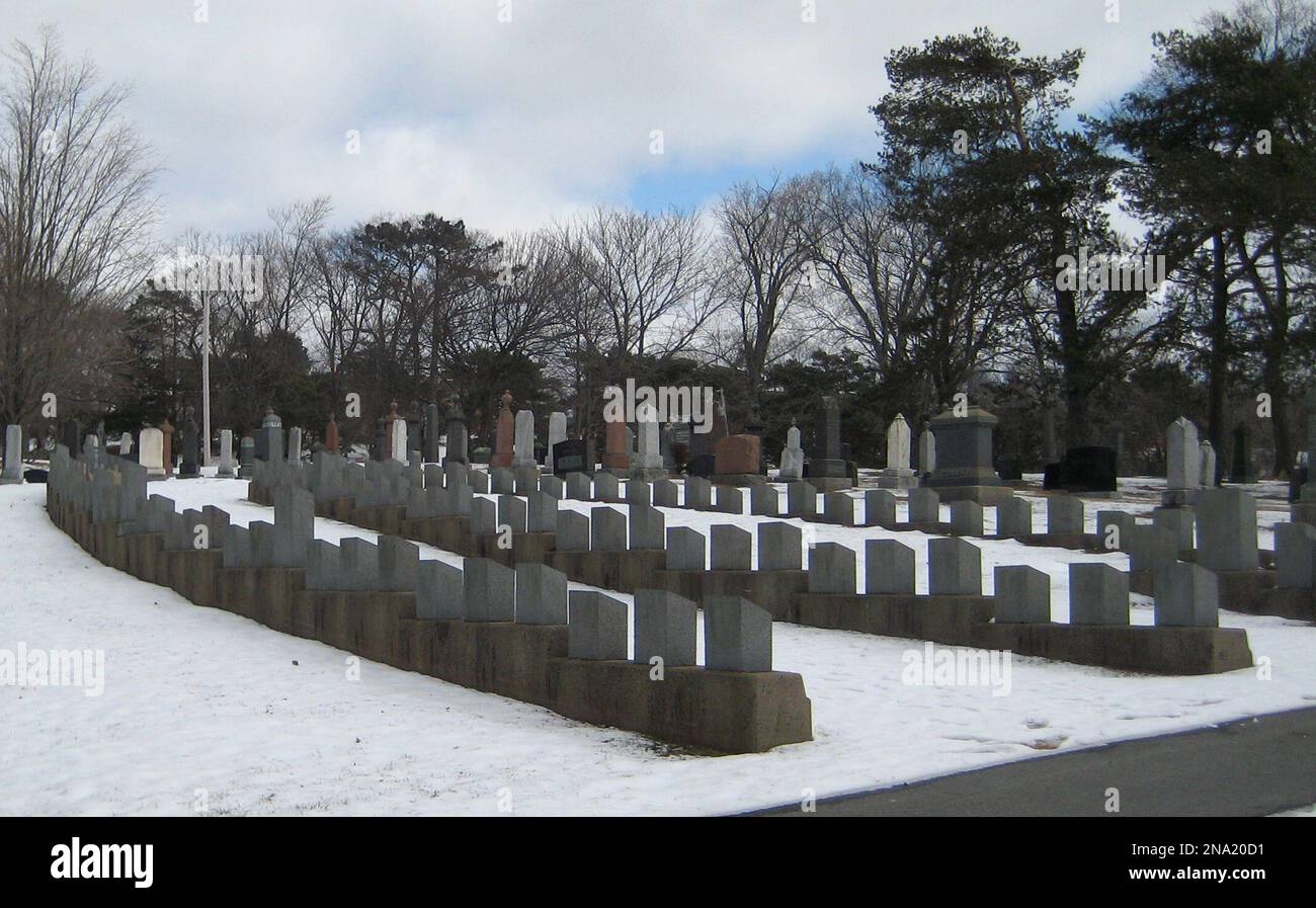 This Feb. 29, 2012 photo shows rows of tombstones at the Fairview Lawn ...