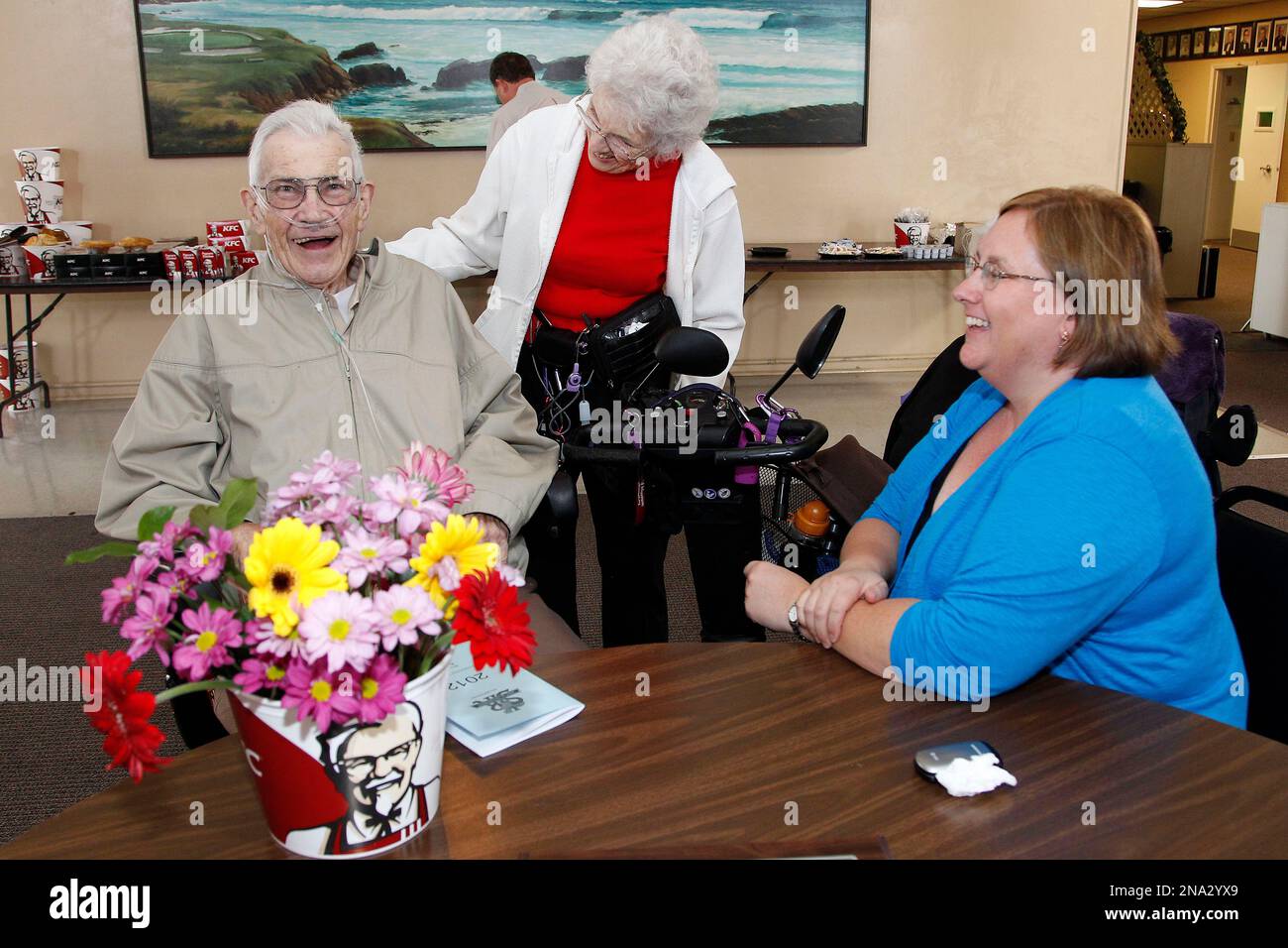 Jo Anne Yeager Sallah, right, a relief worker stationed in Gambia with ...