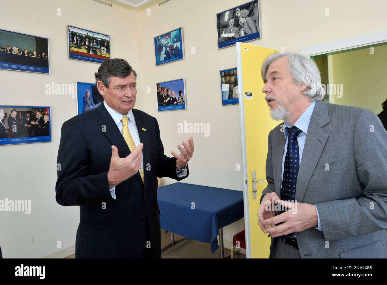 Timothy P. White, left, Chancellor of University of California ...
