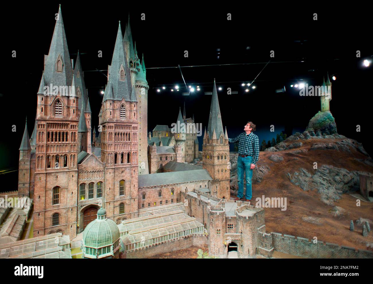 Jose Granell, model supervisor, unveiles a model of Hogwarts castle at ...