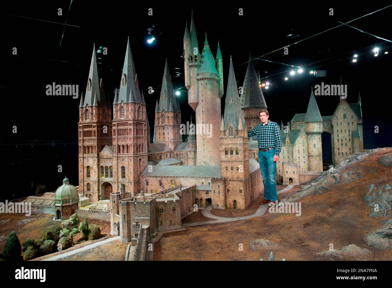 Jose Granell, model supervisor, unveiles a model of Hogwarts castle at ...