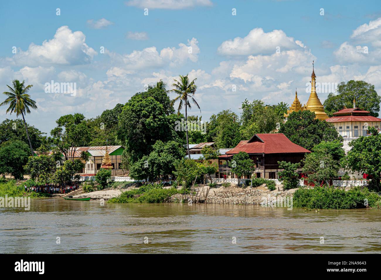 Katha Marktstadt, wo George Orwell als kolonialer Polizist im Staat Sagaing am Fluss Ayeyarwady ...