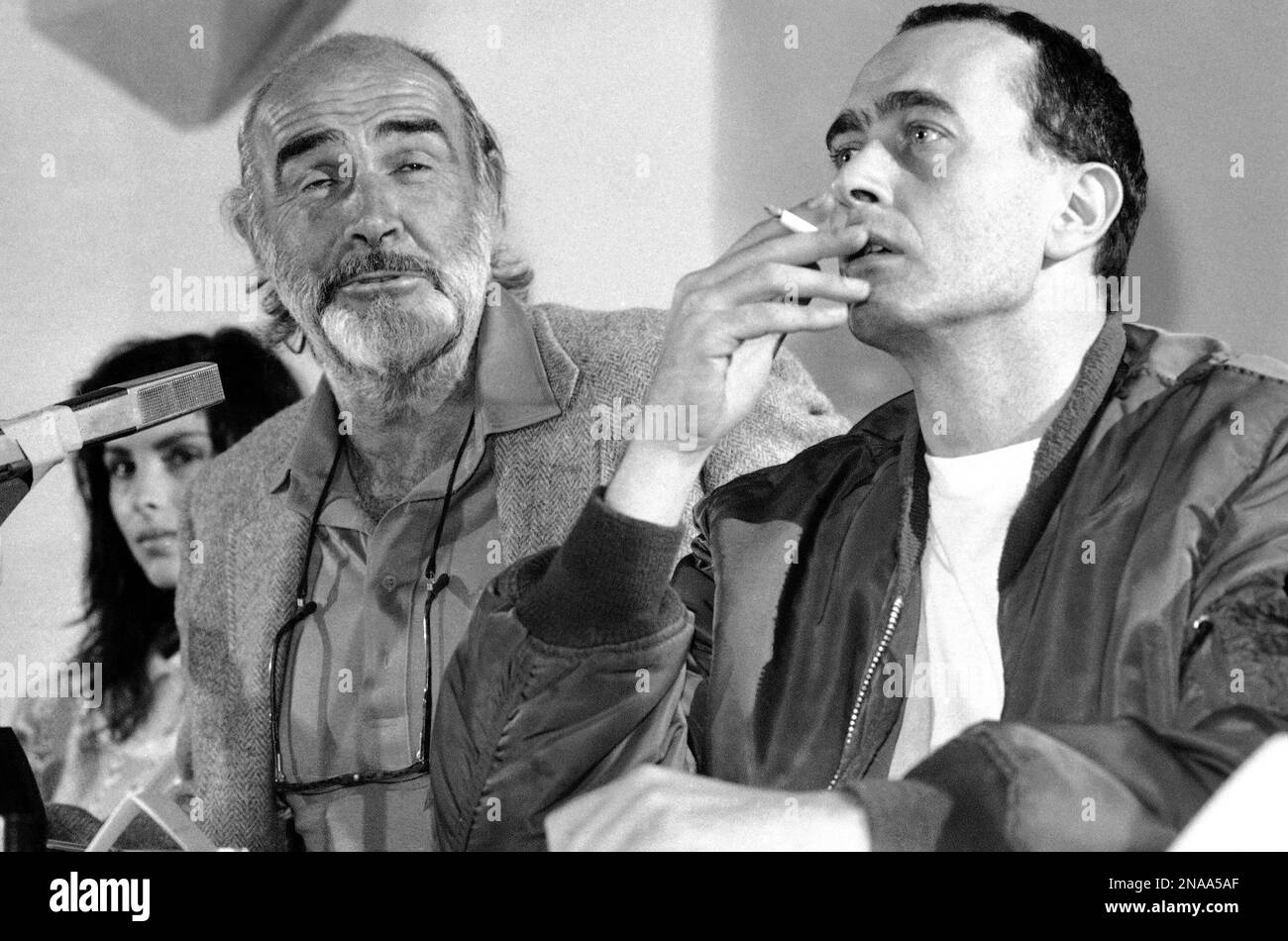 Scottish actor Sean Connery and German producer Bernd Eichinger, right ...