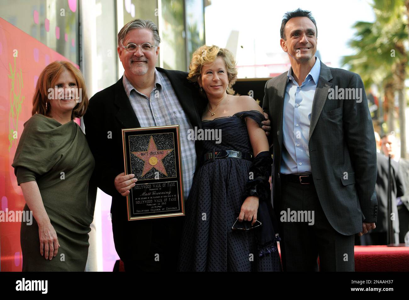 Matt Groening, second from left, creator of the animated television ...