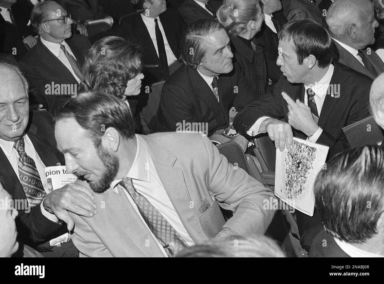 Apollo 14 astronaut Edgar Mitchell, left, and mission commander Alan ...
