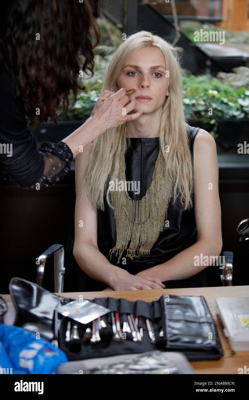 In this Jan. 27, 2012 photo, photographer transgender model Andrej ...