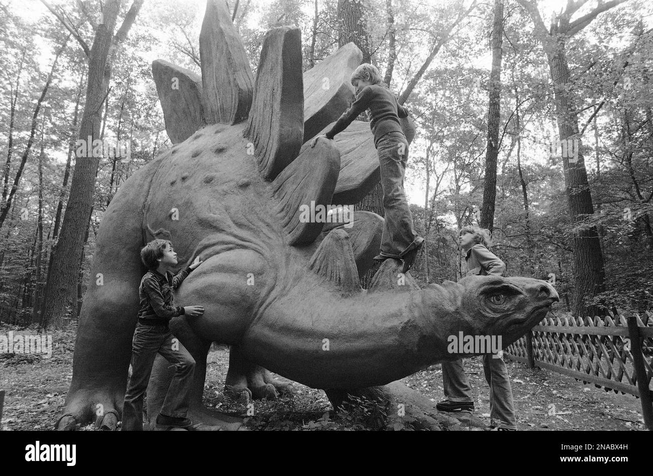 A Dinosaurian park with reproductions of millions of years old beasts ...