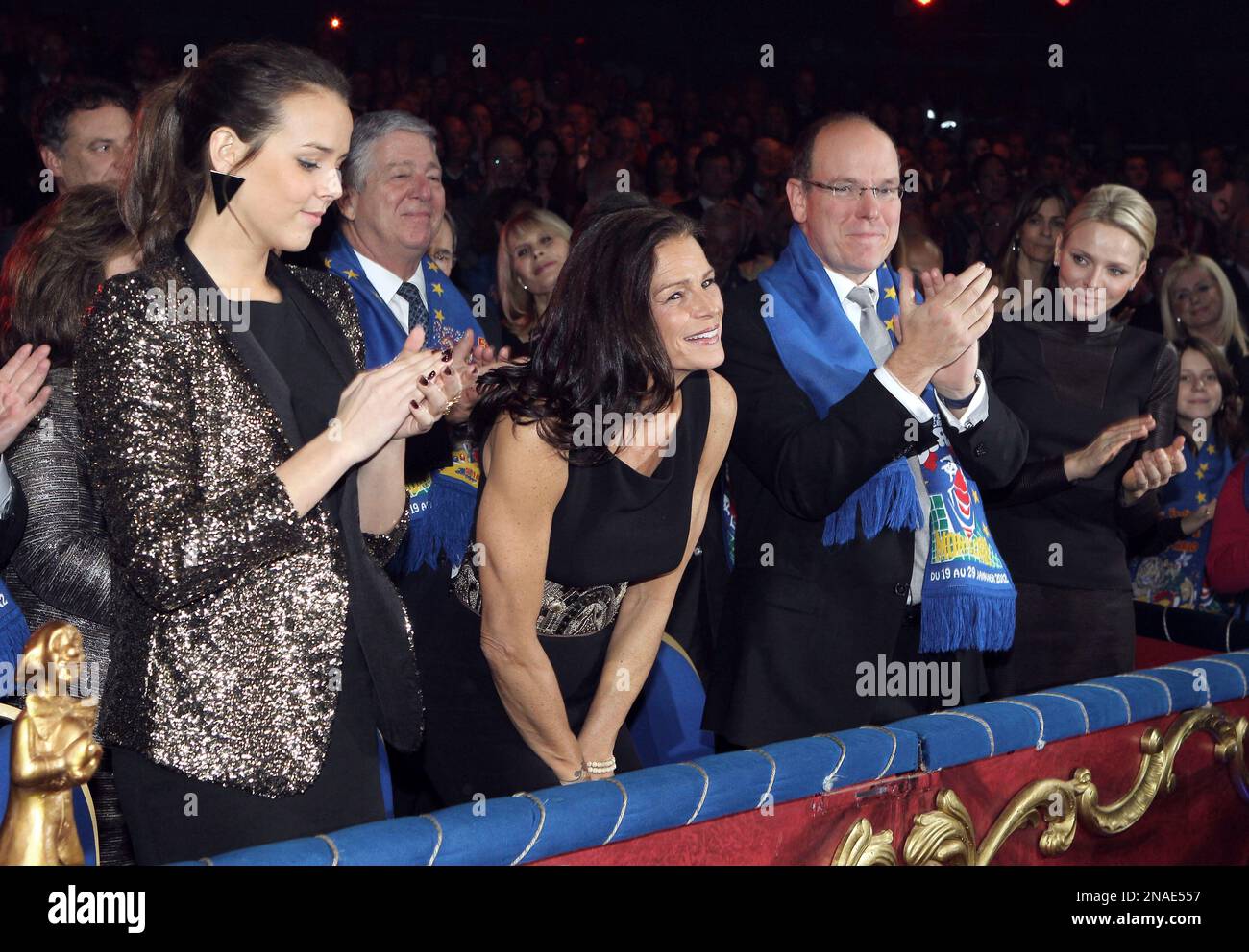 In this Tuesday, Jan. 24, 2012 photo, left to right, Princess Stephanie ...
