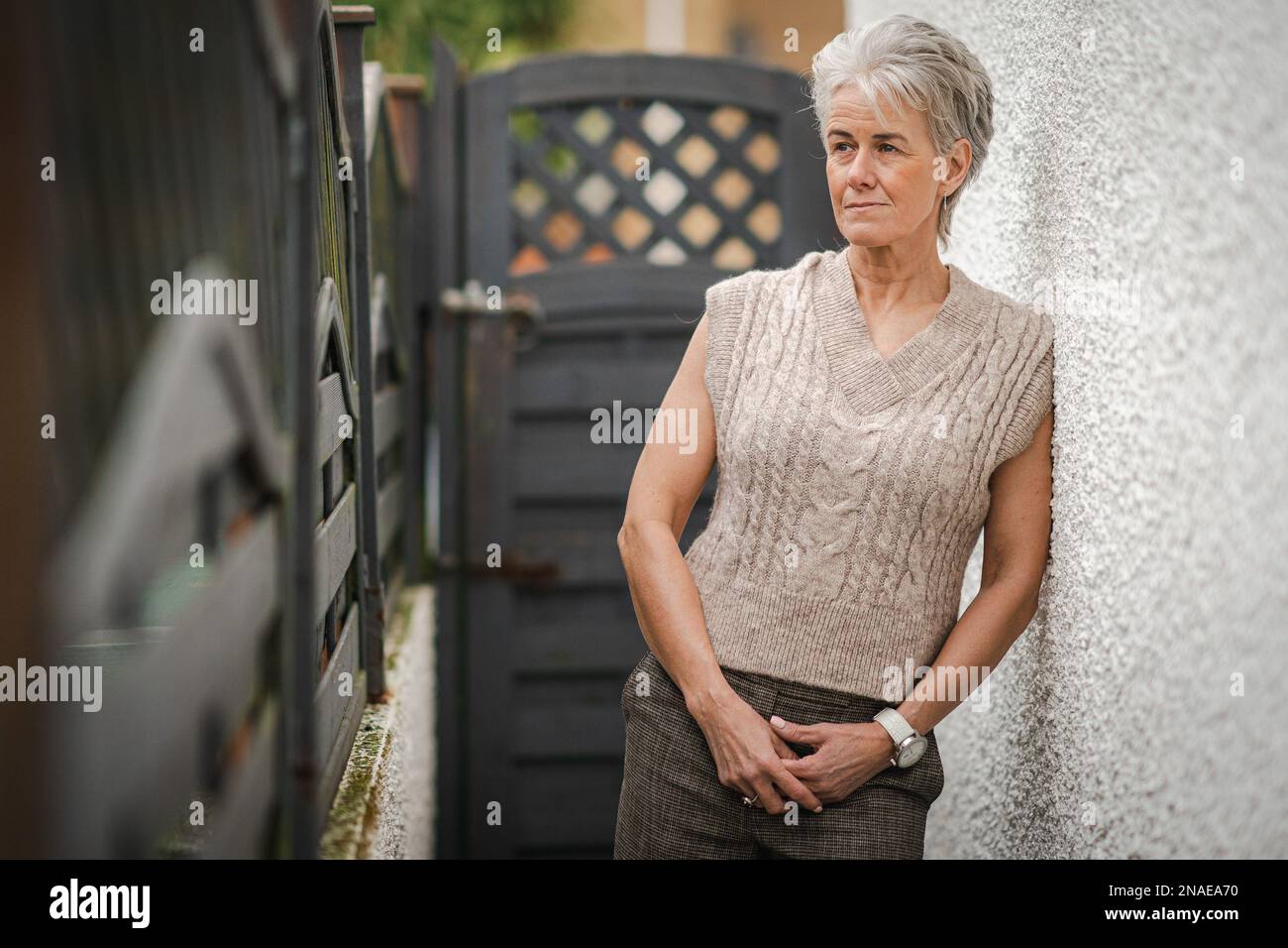 Ehemaliger Dyfed-Powys-Polizist Jill Owens in ihrem Haus in ...