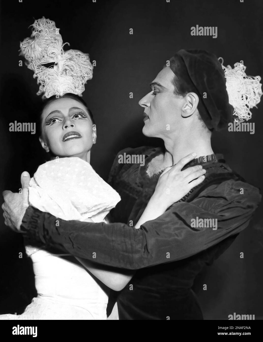 Maria Tallchief and Andre Eglevsky in the first performance of a new ...