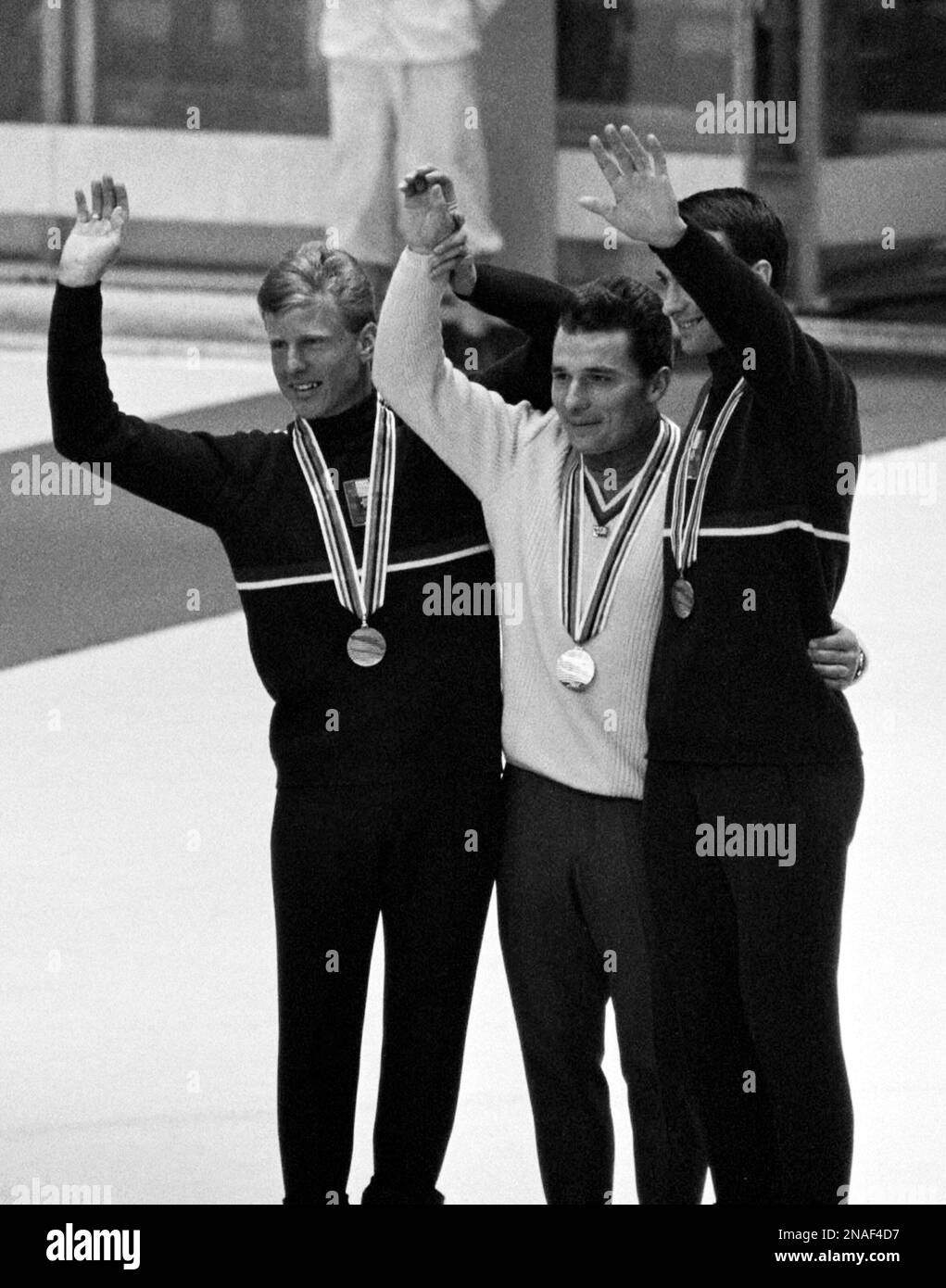 FILE - In this Feb. 11, 1968 file photo, gold medalist Jiri Raska ...