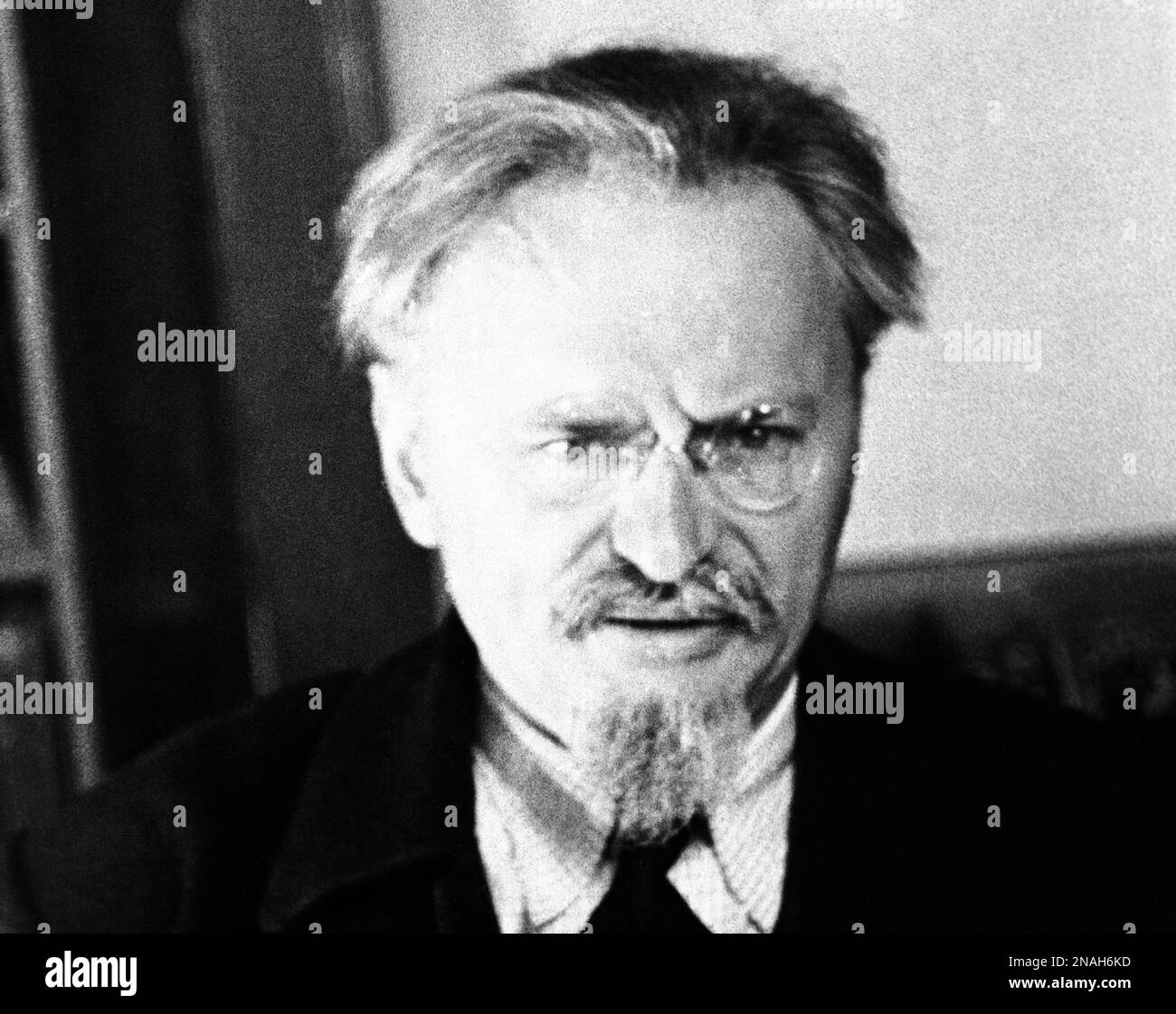 Leon Trotsky, former Soviet Leader who is living in Exile at Coyoacan ...