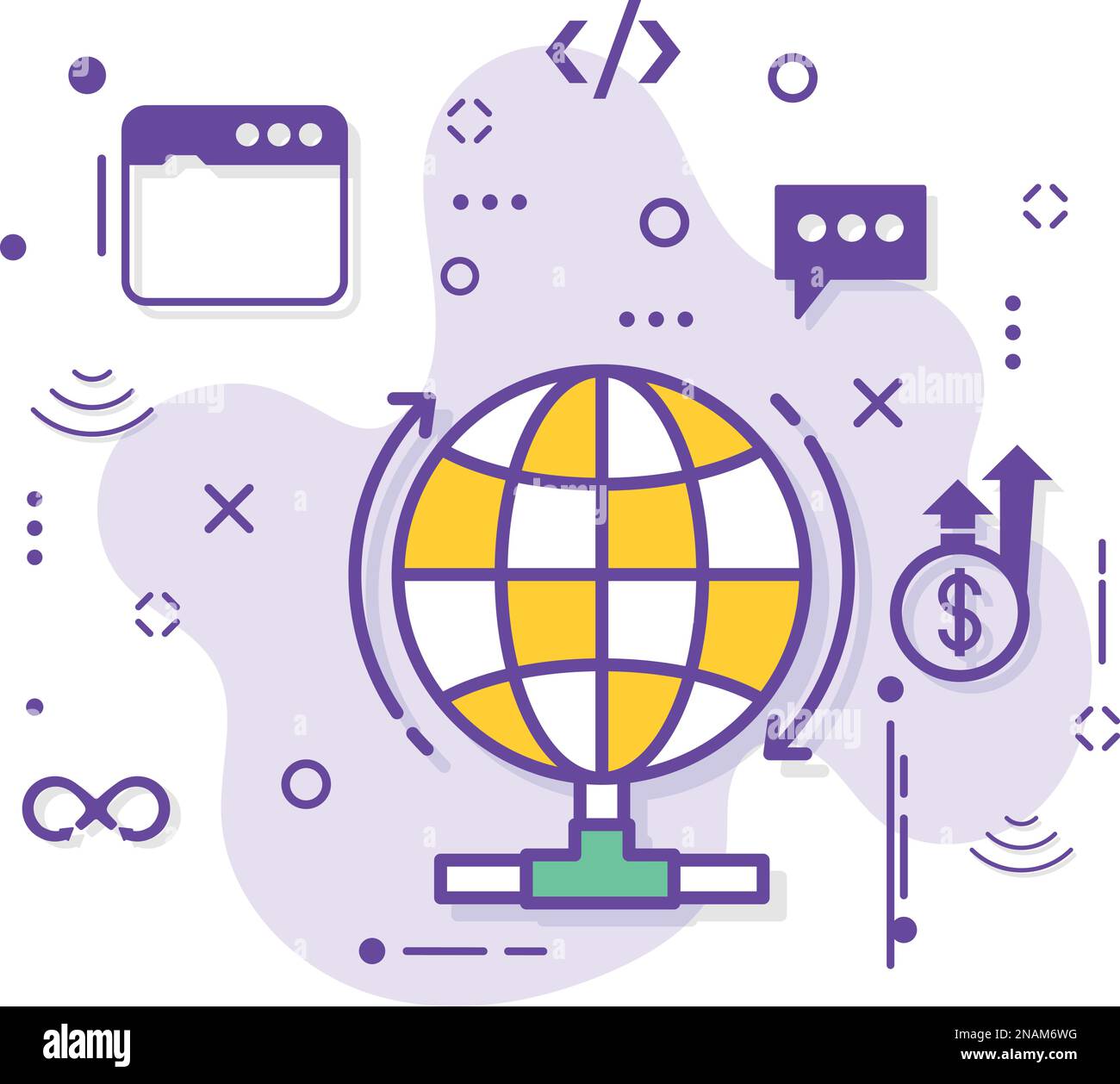 Simbolo di globalizzazione Stock-Vektorgrafiken kaufen - Alamy