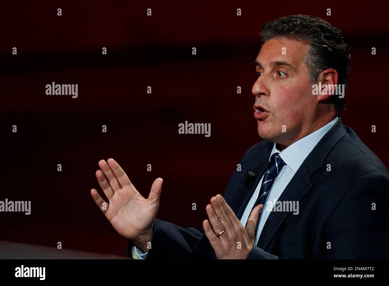 Italian anti-mafia magistrate Nino Di Matteo gestures as he talks ...
