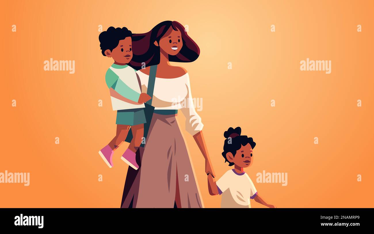 Mutter und schulmädchen Stock-Vektorgrafiken kaufen - Alamy