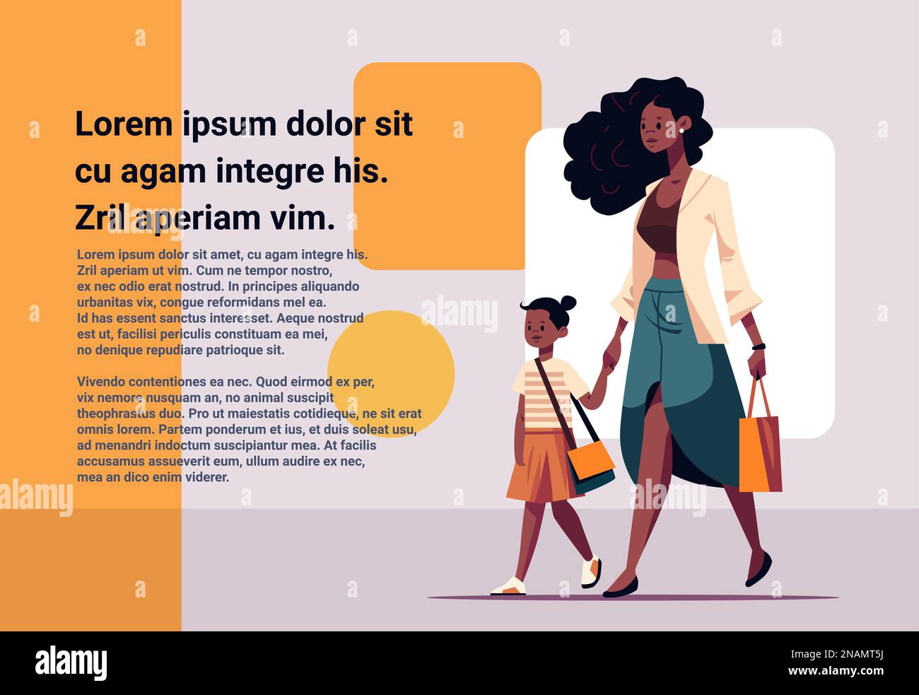 Mutter und schulmädchen Stock-Vektorgrafiken kaufen - Alamy