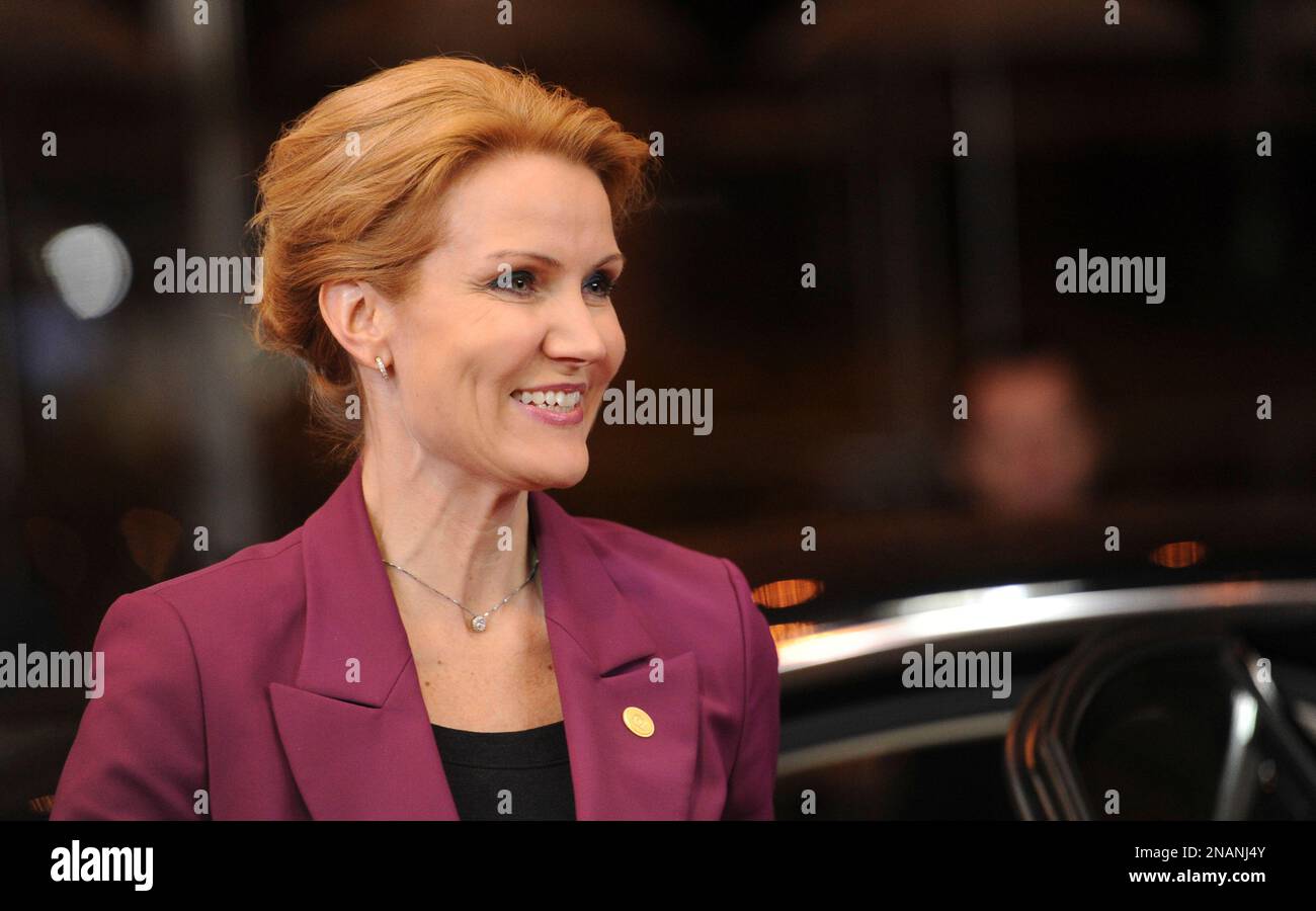 Denmark's Prime Minister Helle Thorning-Schmidt arrives for an EU ...