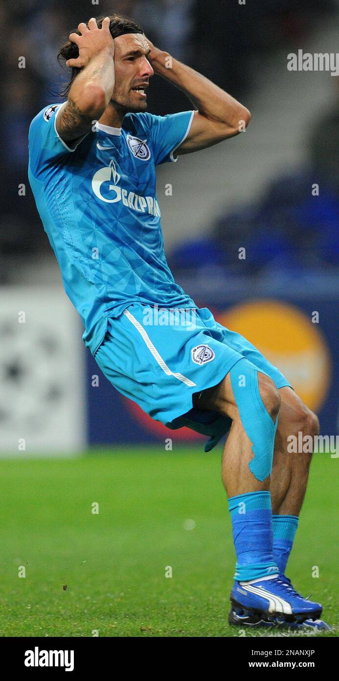 FC Zenit St Petersburg's Danny Gomes reacts after missing a shot ...