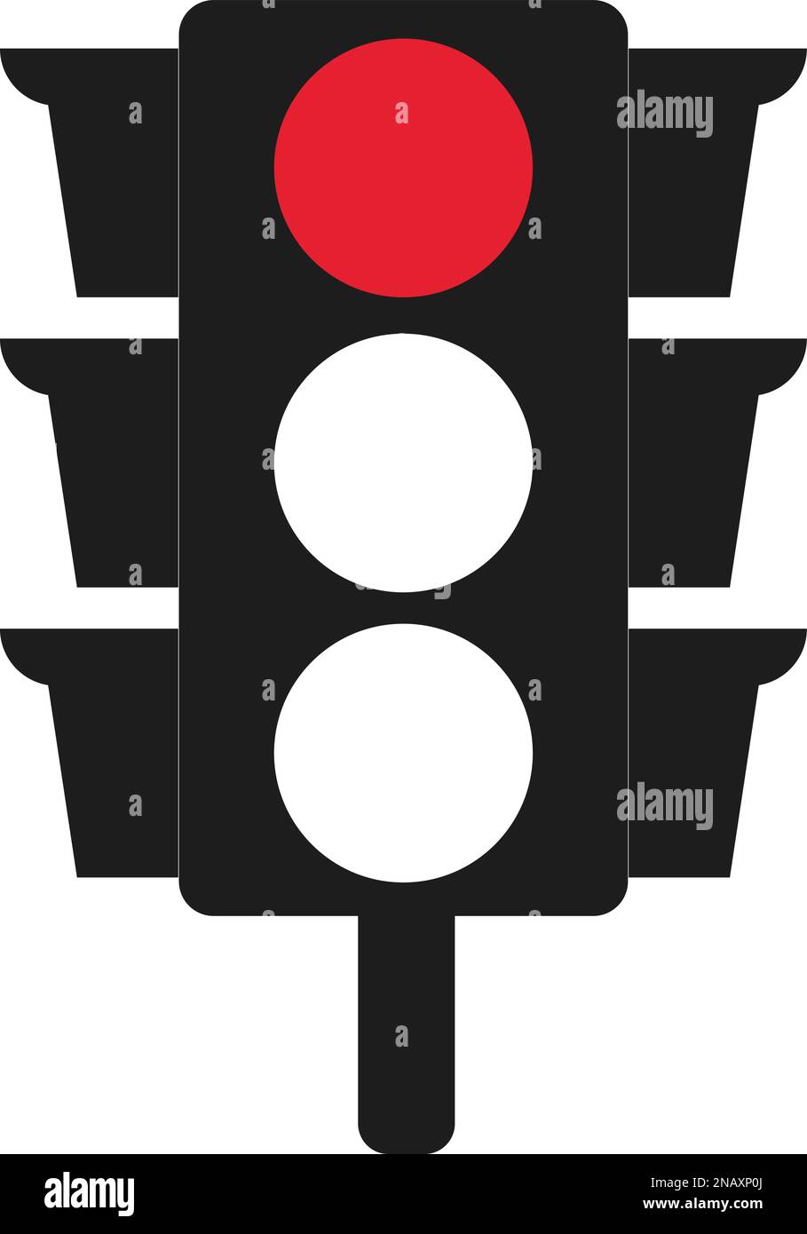 Rotes Ampelvektorsymbol. Verkehrsampel. Ampel. Straßenanweisung, Symbol ...
