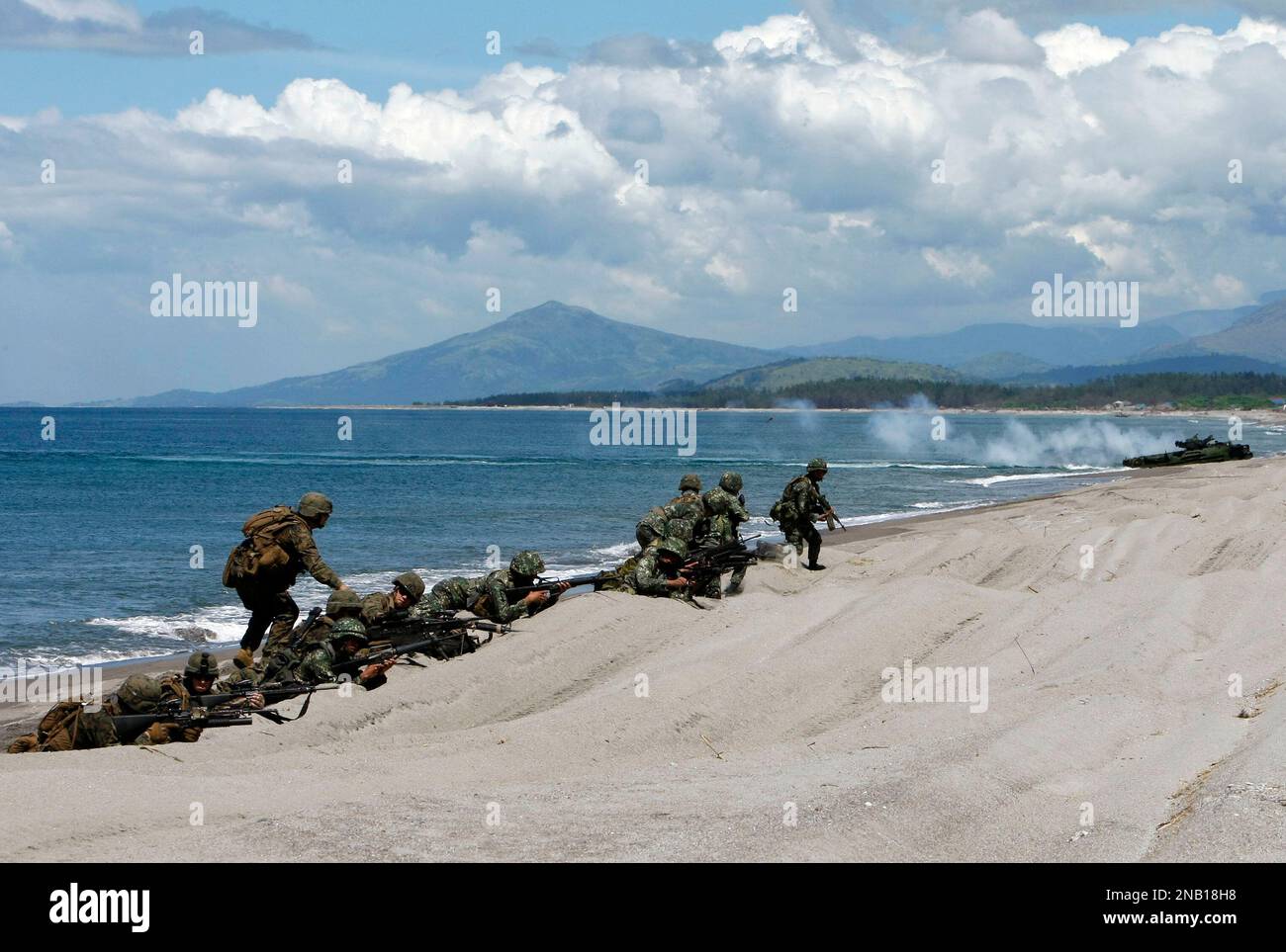 U.S. Marines from the Battalion Landing Team, 2nd Battalion, 7th ...