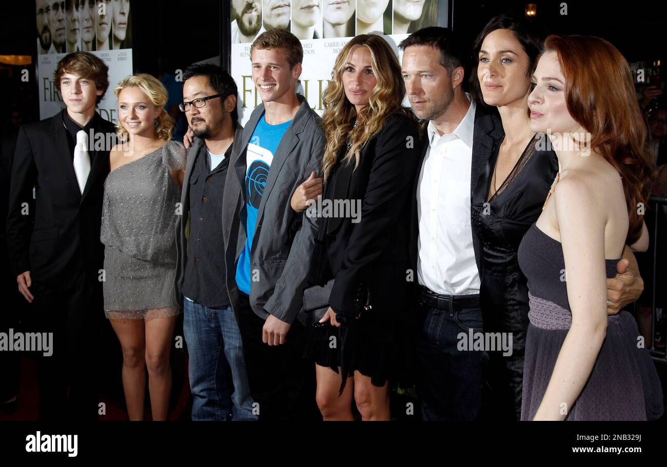 From left, cast members Chase Ellison, Hayden Panettiere, writer and ...