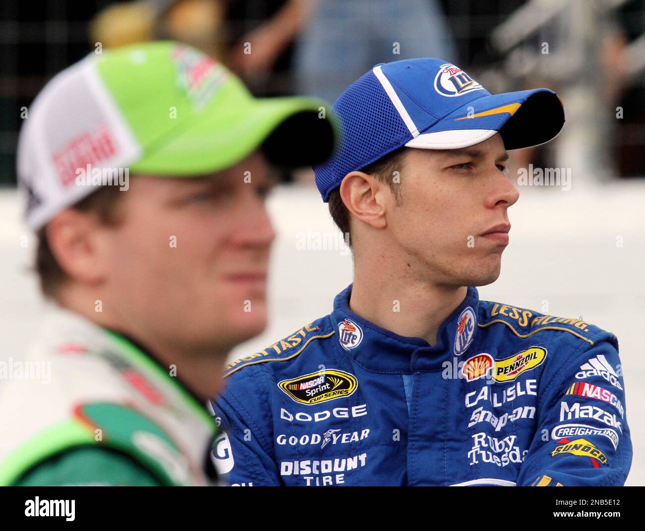 In this photo taken Friday Sept. 23, 2011 NASCAR driver Brad Keselowski ...