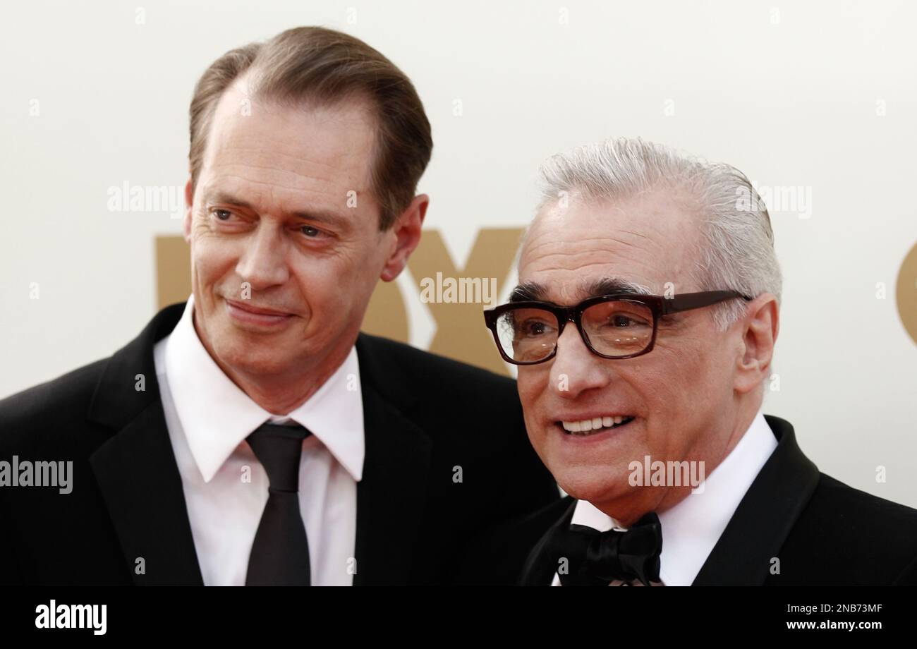 Steve Buscemi, left, and Martin Scorsese arrives at the 63rd Primetime ...