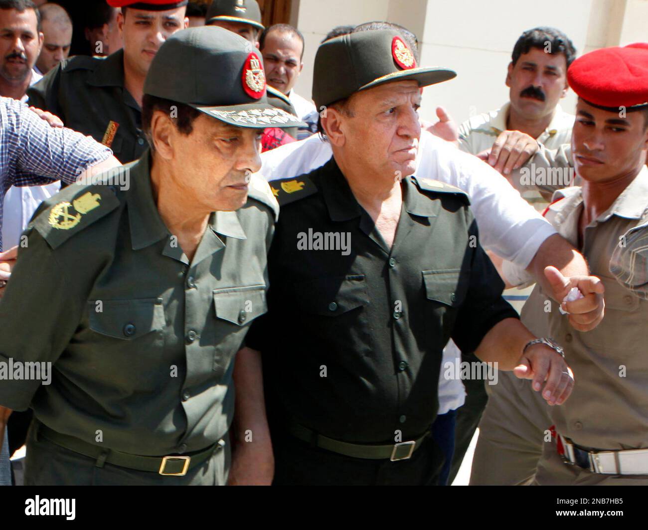 Egypt's military ruler field marshal Mohammed Hussein Tantawi, left, and Sami Anan Egyptian ...