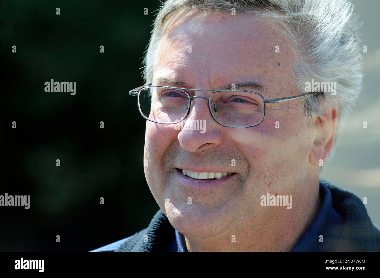 Buffalo Sabres NHL hockey owner Terry Pegula smiles outside the First ...