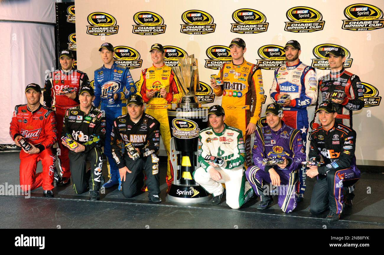 Drivers who made NASCAR's Chase for the Sprint Cup championship pose ...