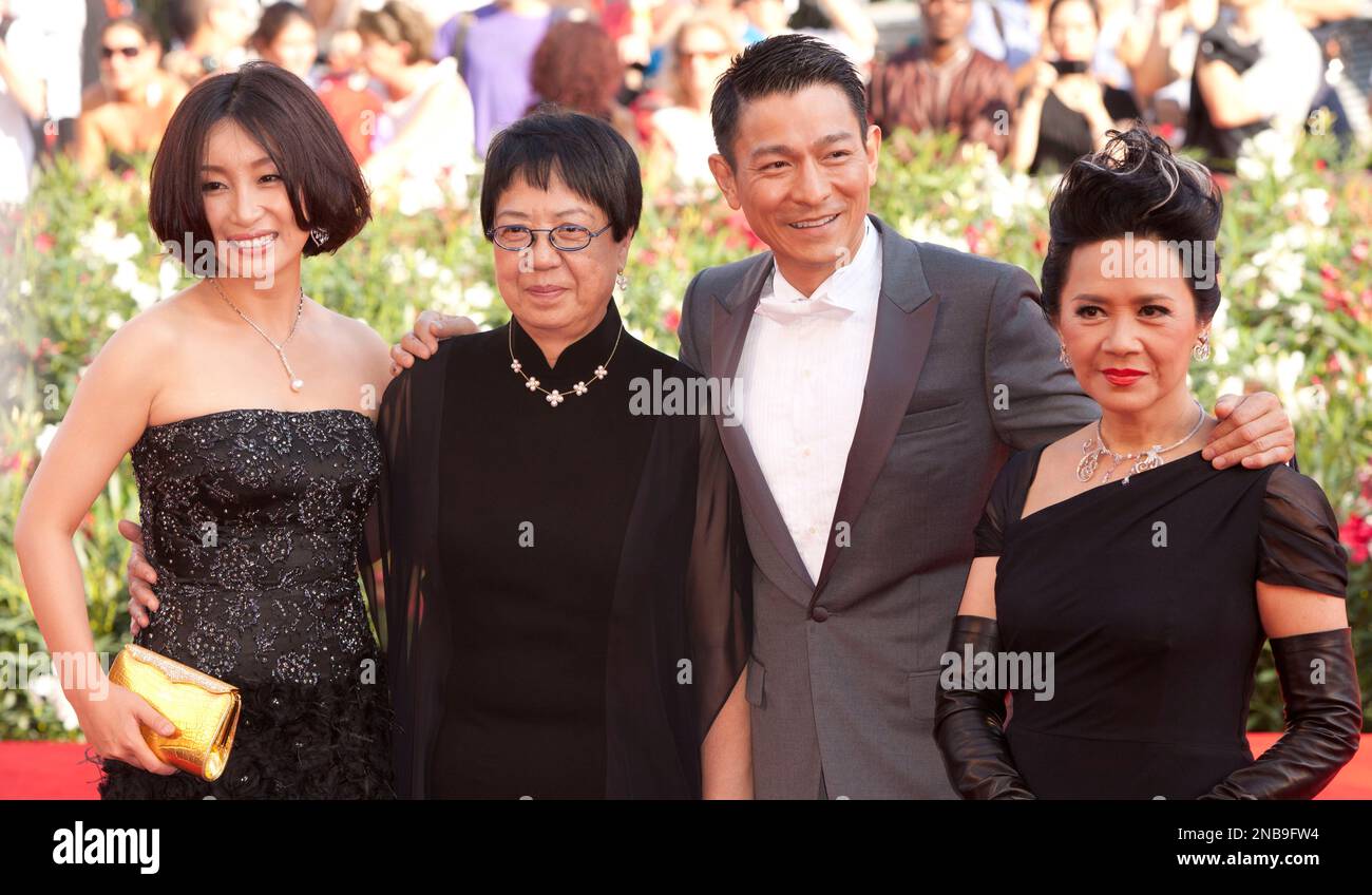 From left, actress Qin Hailu, director Ann Hui, actor Andy Lau and ...