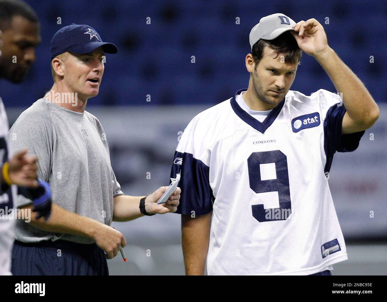 FILE - This July 29, 2011, file photo shows Dallas Cowboys coach Jason ...
