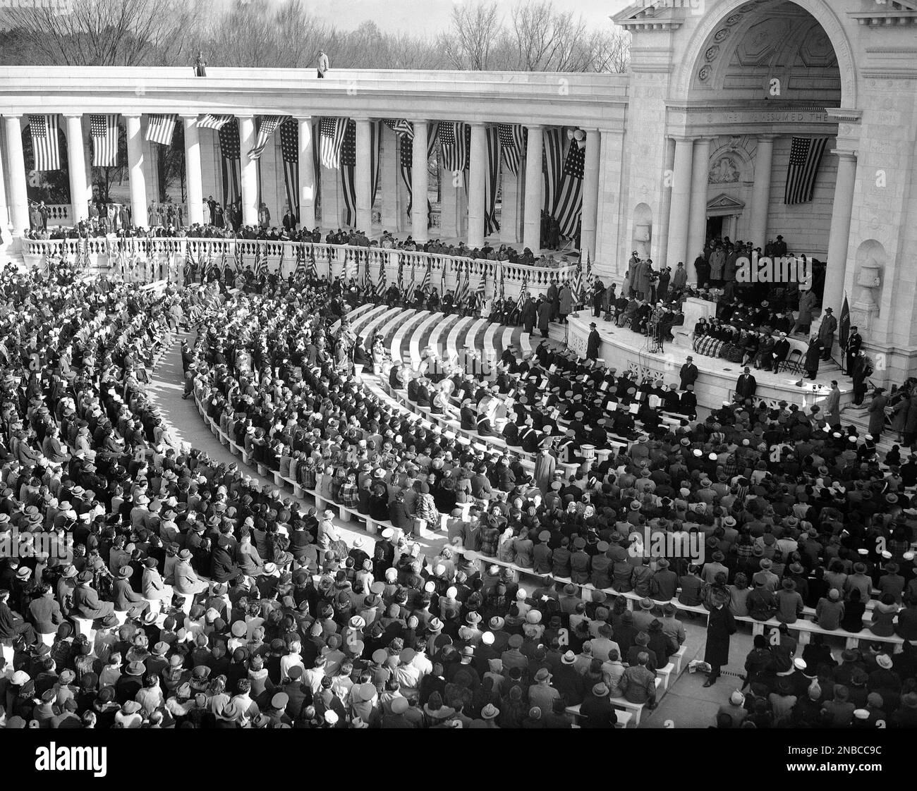 From the stage of the memorial amphitheater at Arlington National ...