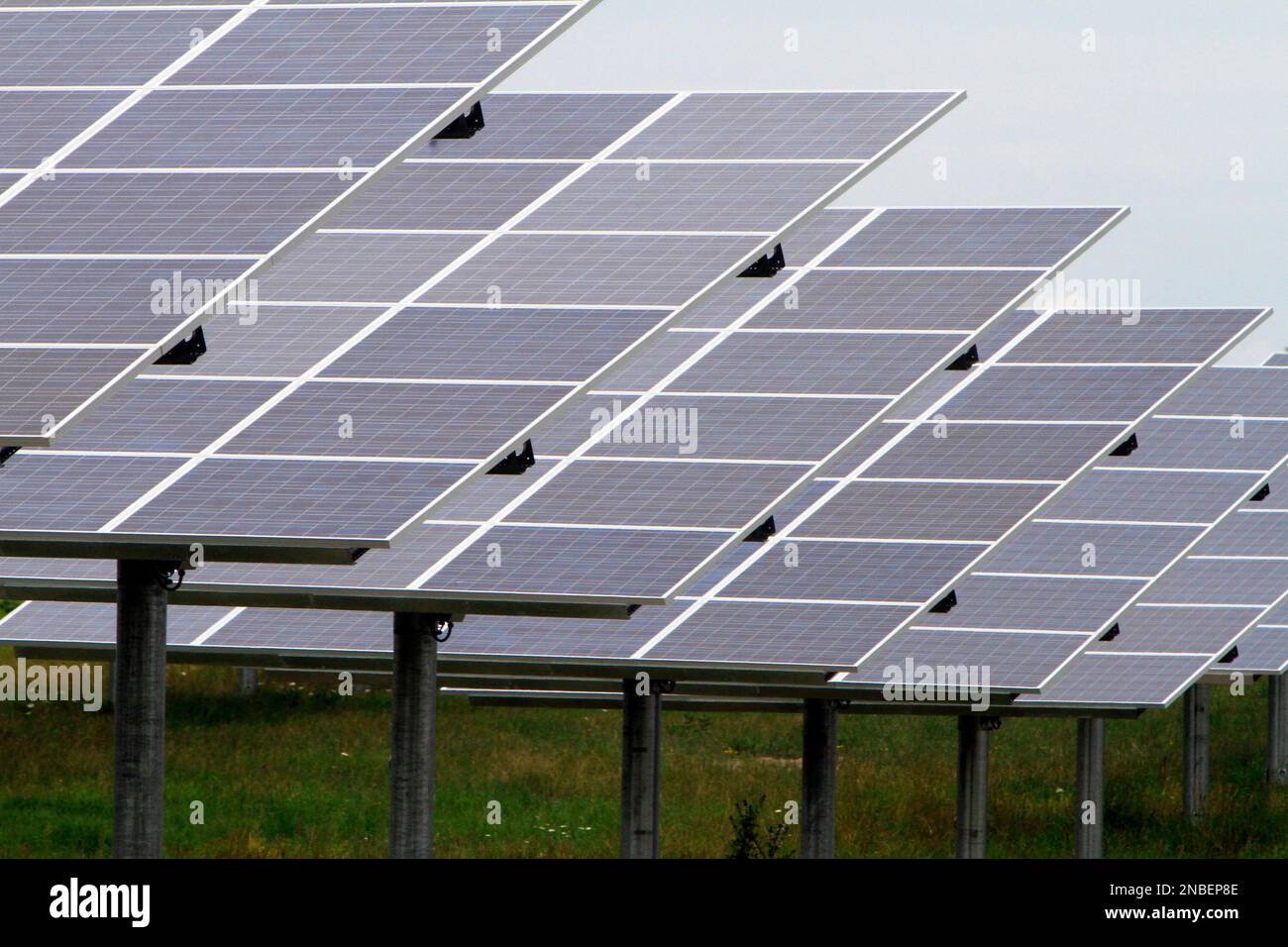 Solar trackers are seen in South Burlington, Vt., on Wednesday, July 27 ...