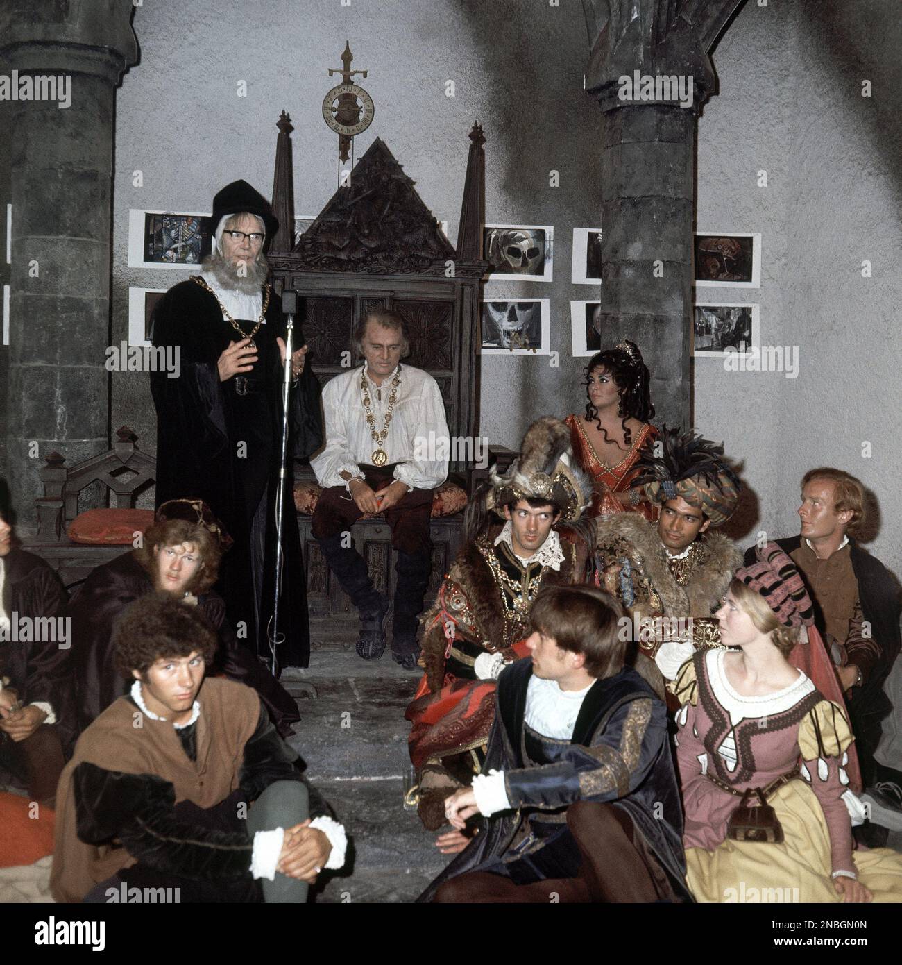 Partial view of a movie studio in Rome, Italy during a reception on ...