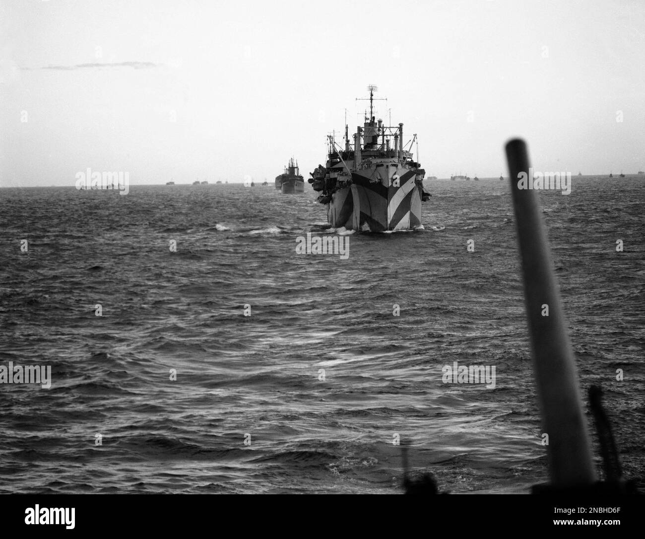 The largest amphibious force ever in the Pacific, under the command of ...